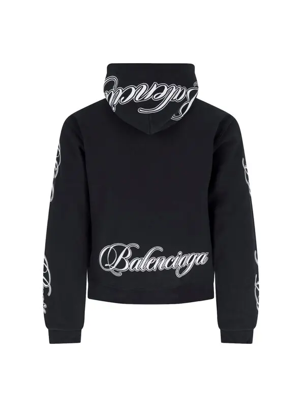 Balenciaga Cursive Zip Hoodie