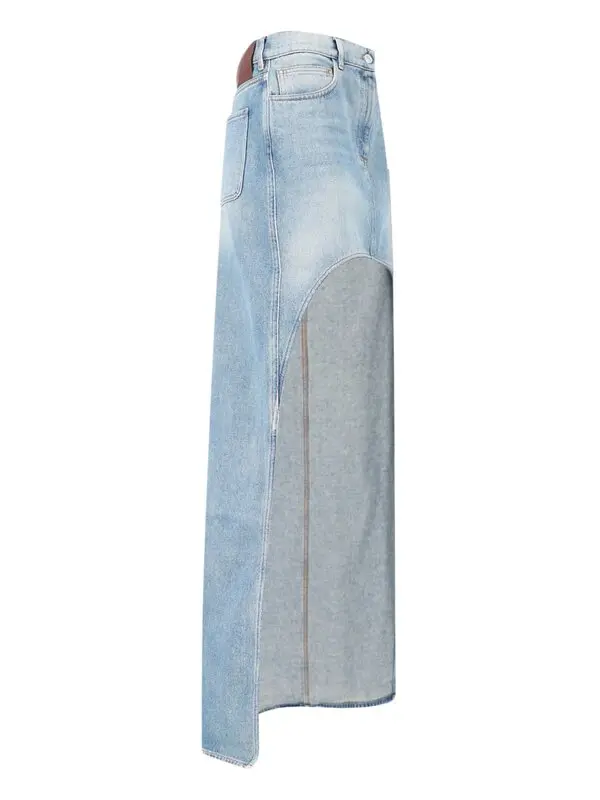 COURREGES Asymmetrical Maxi Denim Skirt