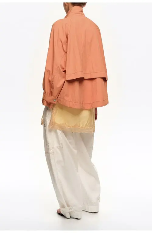 Bimba Y Lola Fluid High Neck Trench - Orange