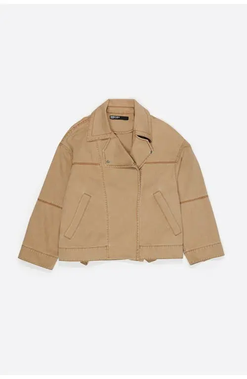 Bimba Y Lola Washed Double-breasted Jacket - Camel