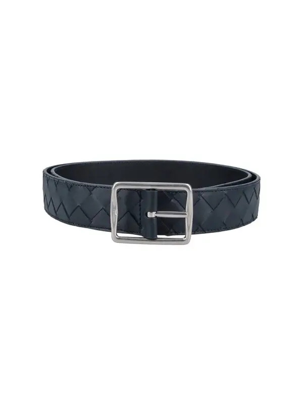 Bottega Veneta Reverso Reversible Belt - Blue