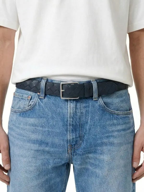 Bottega Veneta Reverso Reversible Belt - Blue
