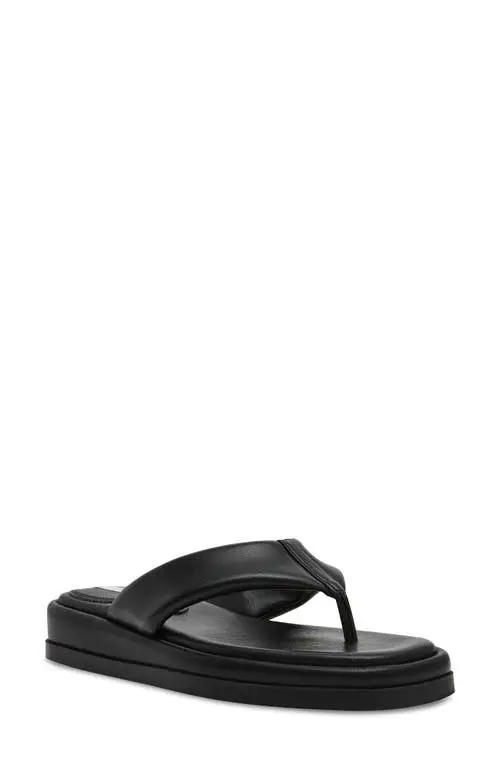 Steve Madden Bella Thong Platform Slide Sandal - Black