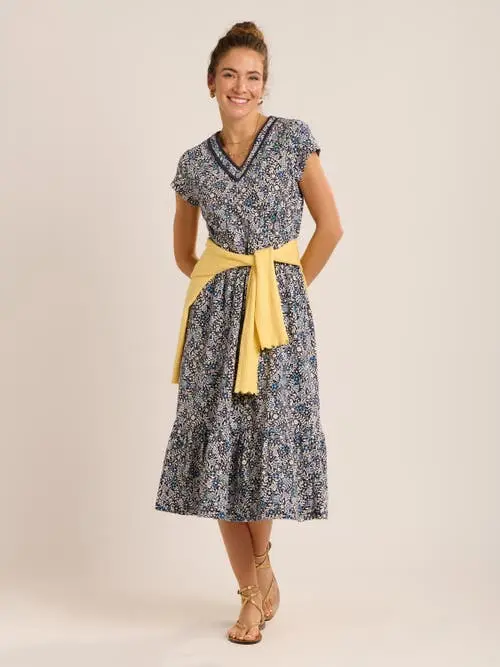 BRAKEBURN Lucia Tiered Midi Dress