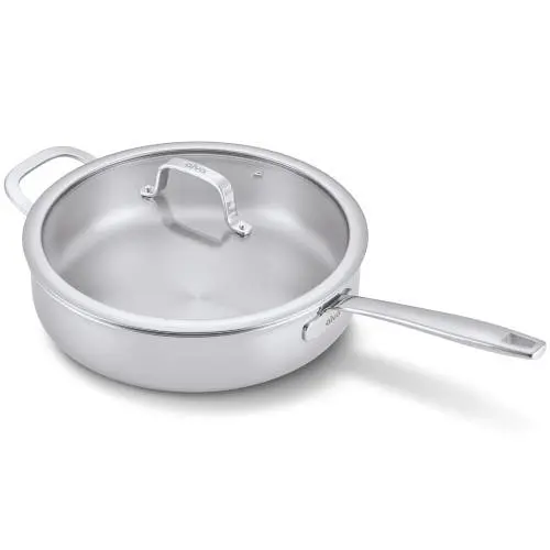 ALVA Maestro 4qt 5-ply Saute Pan With Lid - Stainless Steel