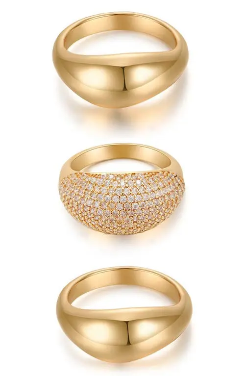 Ettika Set Of 3 Stacked Rings - Gold