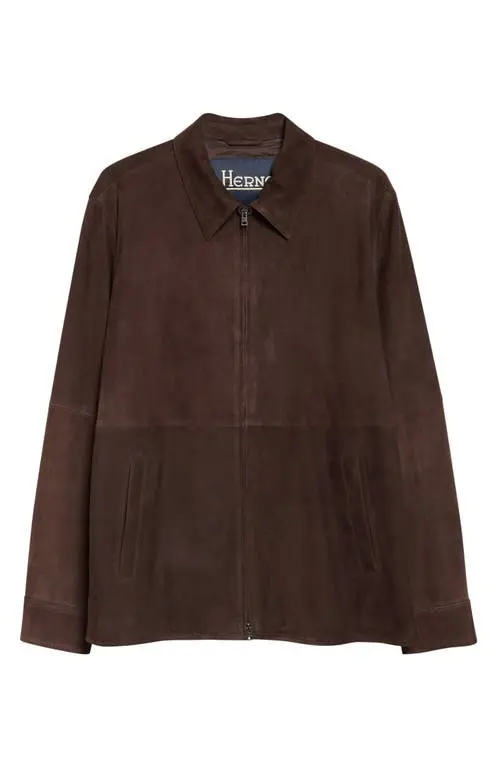 Herno Suede Zip-up Jacket