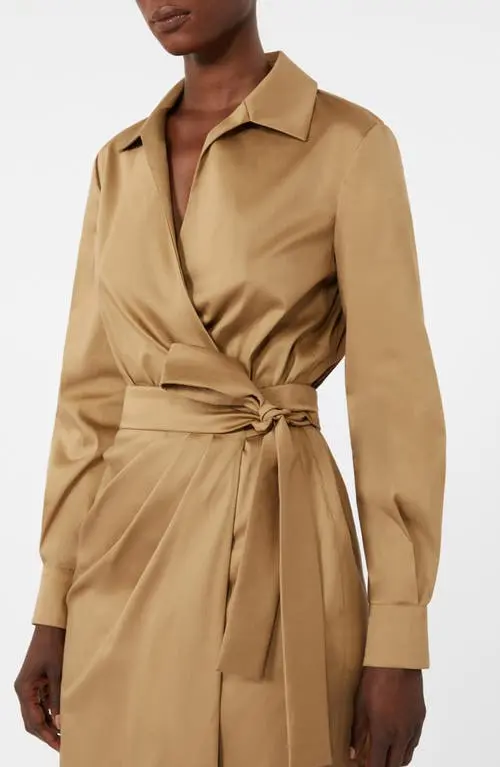 Max Mara Ottelia Long-sleeve Maxi Shirt Dress - Desert