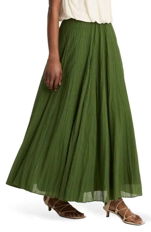 Vince Crinkled Maxi Skirt - Herb