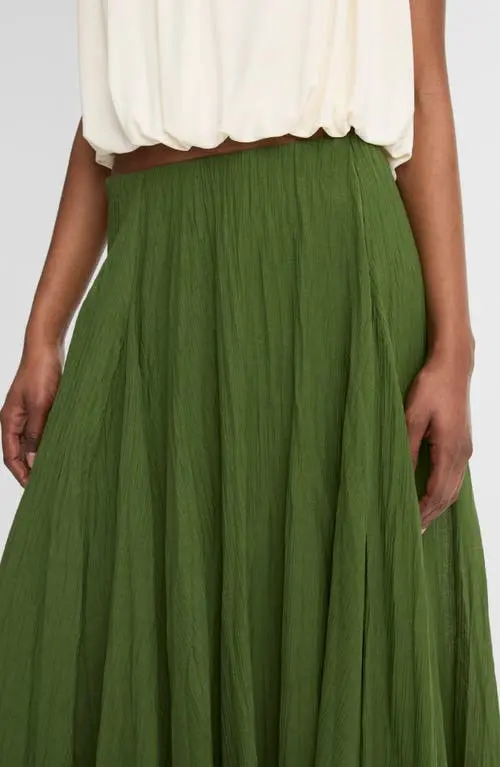 Vince Crinkled Maxi Skirt - Herb