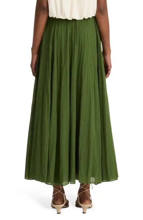 Vince Crinkled Maxi Skirt - Herb