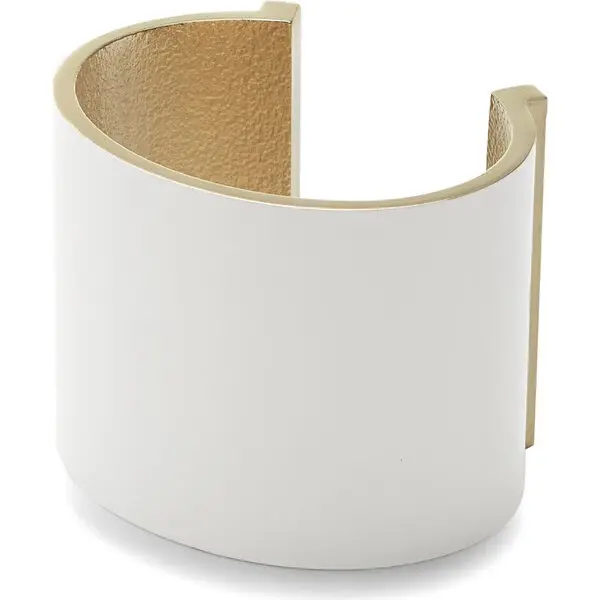 TOM FORD Brass Cuff Bracelet - White Pearl
