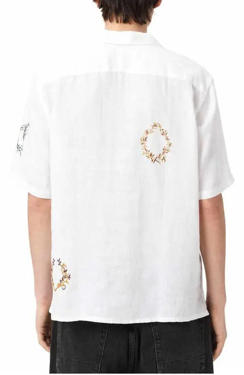 ALLSAINTS Deck Embroidered Camp Shirt