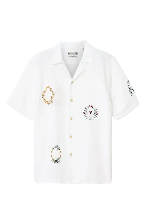 ALLSAINTS Deck Embroidered Camp Shirt
