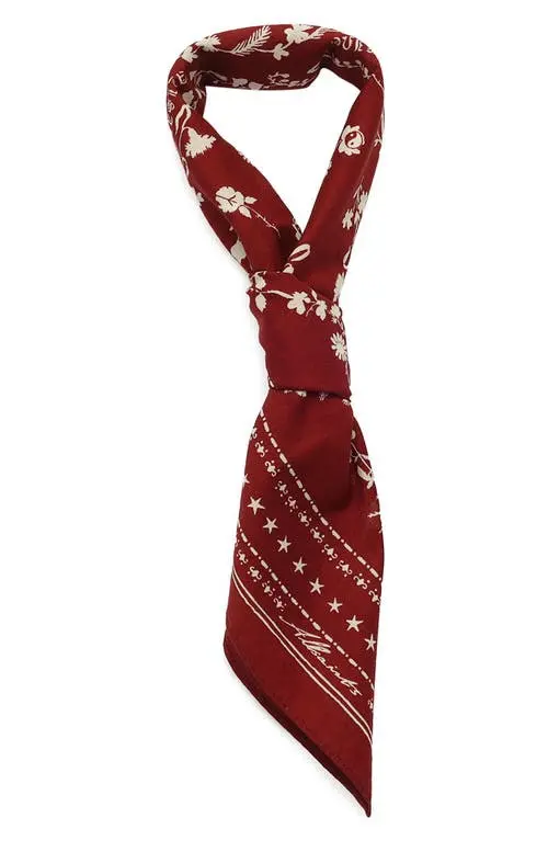 ALLSAINTS Fleur De Lis Bandana - Raspberry