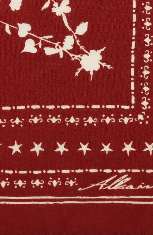 ALLSAINTS Fleur De Lis Bandana - Raspberry