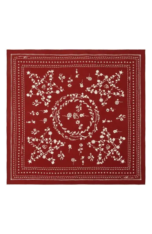 ALLSAINTS Fleur De Lis Bandana - Raspberry