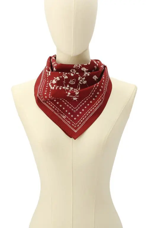 ALLSAINTS Fleur De Lis Bandana - Raspberry