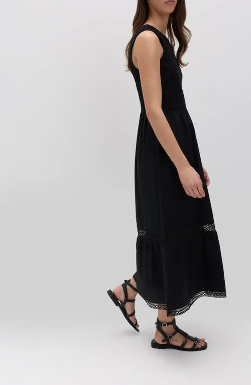 PER UNA BY M&S Sleeveless Cotton Maxi Dress With Lace Trim