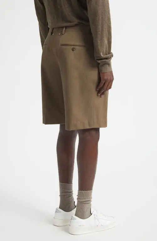 GOLDEN GOOSE Journey Pleated Virgin Wool Bermuda Shorts