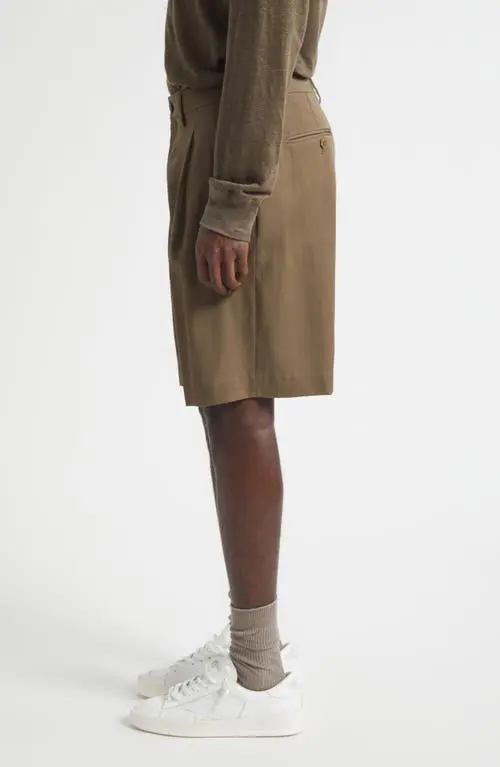 GOLDEN GOOSE Journey Pleated Virgin Wool Bermuda Shorts