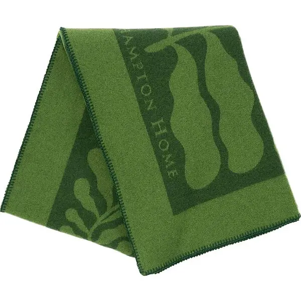 PRINCE OF SCOTS Southampton Home Merino Wool Fleece Throw - Leaf