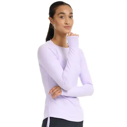 BLOQUV Drawstring Crew Sun Shirt - Lavender