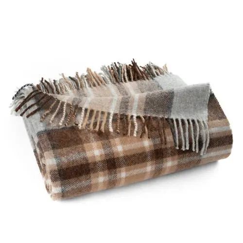 PRINCE OF SCOTS Highland Tweeds Shetland Lambswool Throw - Mckellar