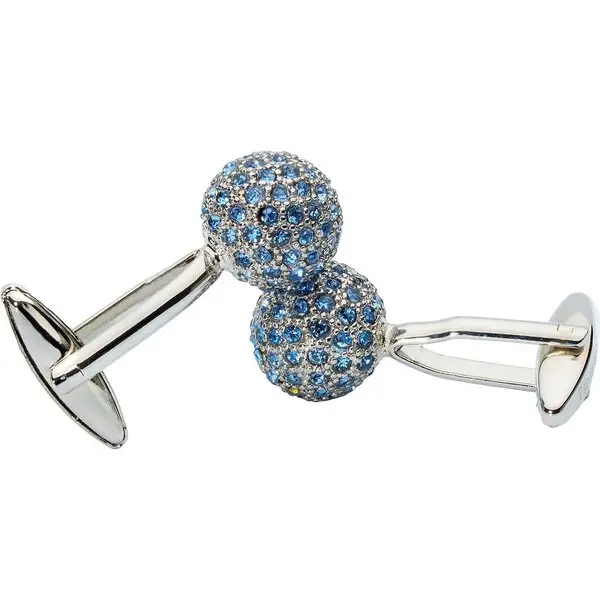 PRINCE OF SCOTS Crystal Sphere Cufflinks - Silver