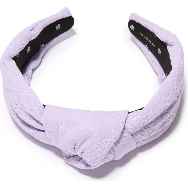 Lele Sadoughi Knotted Eyelet Headband - Purple