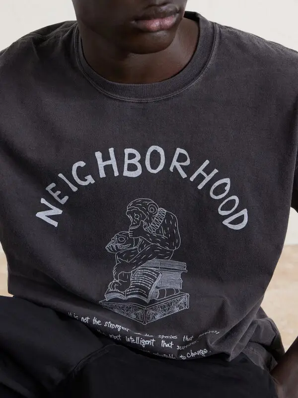 NEIGHBORHOOD Printed Cotton-jersey T-shirt