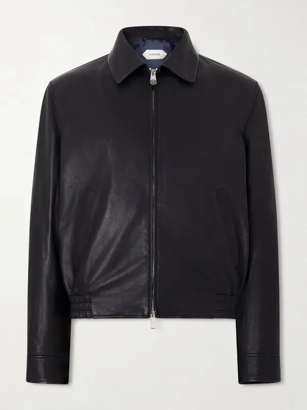 Versace Leather Blouson Jacket