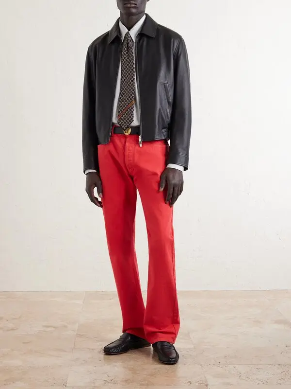 Versace Leather Blouson Jacket