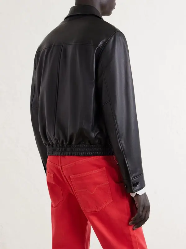 Versace Leather Blouson Jacket