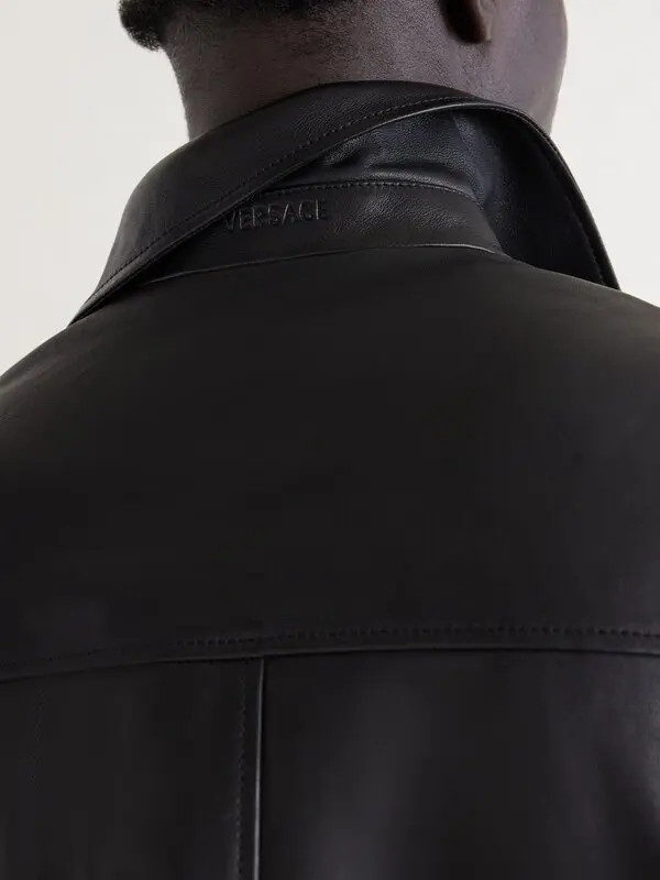 Versace Leather Blouson Jacket
