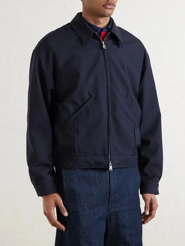 VALSTAR Stan Wool Bomber Jacket - Blue
