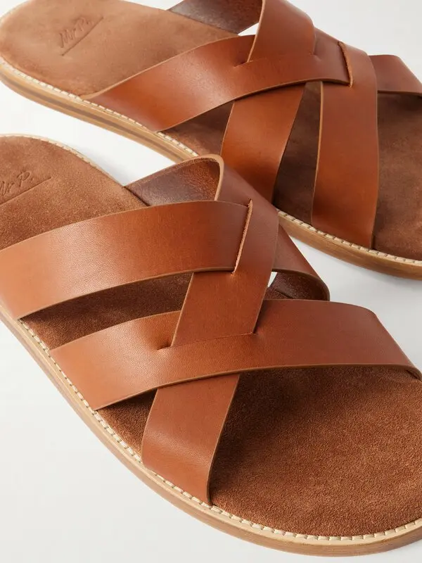 Mr P. Leather Crossover Sandals