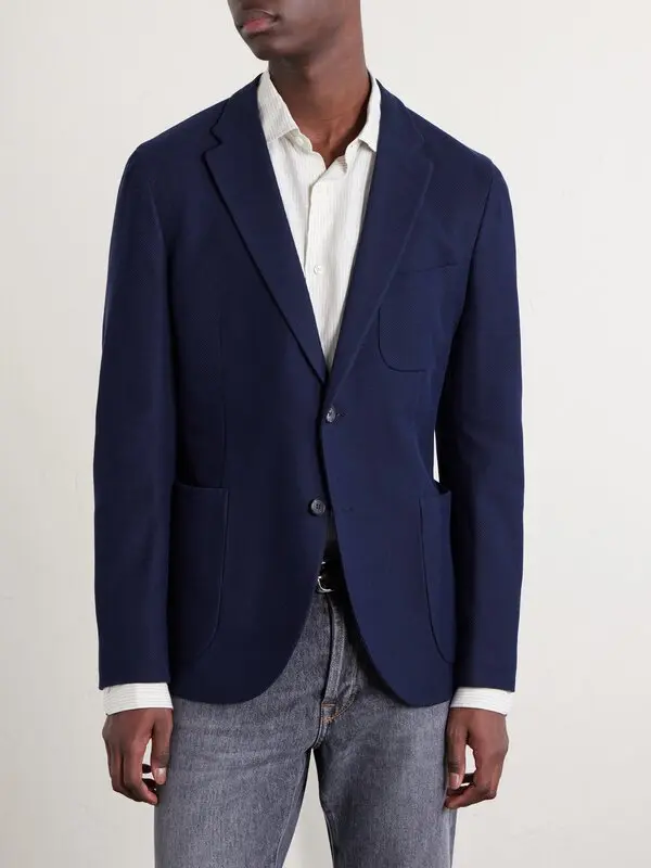 SLOWEAR Cotton-hopsack Blazer