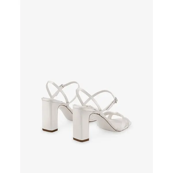 JIMMY CHOO Elsy 85 Satin Sandals - Ivory