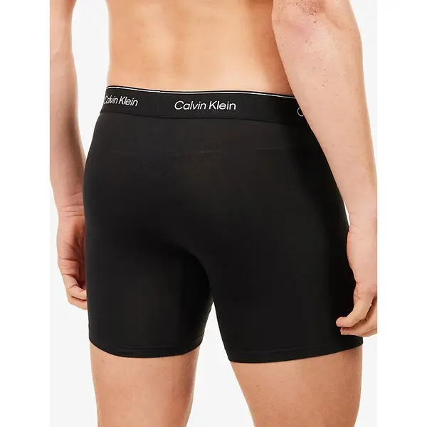 Calvin Klein Icon Pack Of Three Stretch-cotton Boxer Briefs