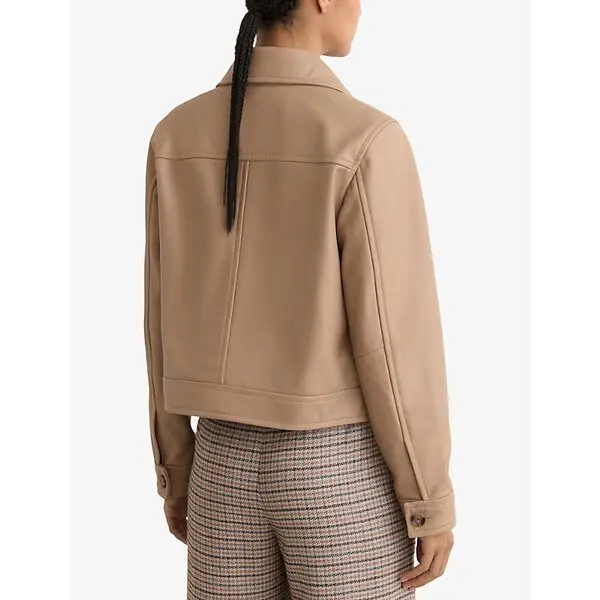 REISS Leather Trucker Jacket