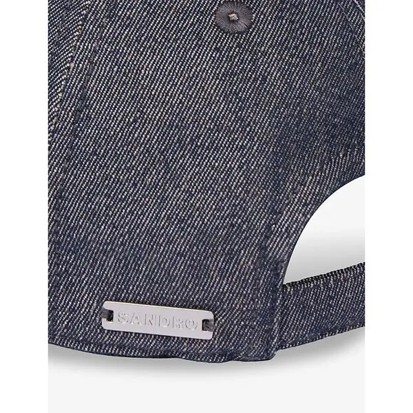 Sandro Logo Denim Baseball Cap