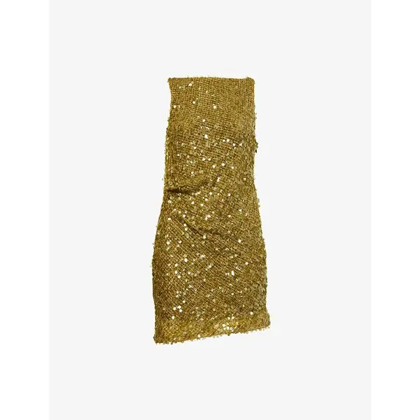 Bec & Bridge Cabine Boatneck Sequin Woven Mini Dress