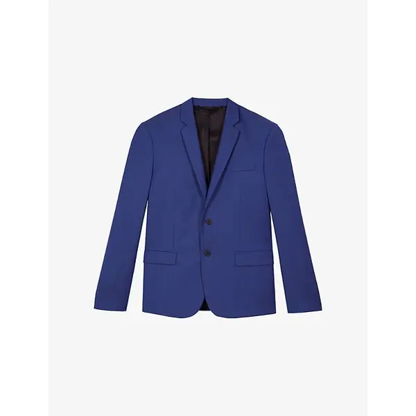 The Kooples Single-breasted Notch-lapel Wool Blazer - Blue