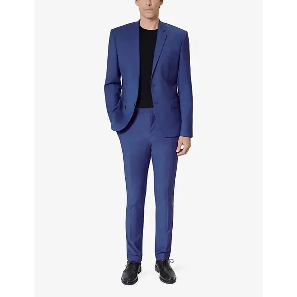 The Kooples Single-breasted Notch-lapel Wool Blazer - Blue