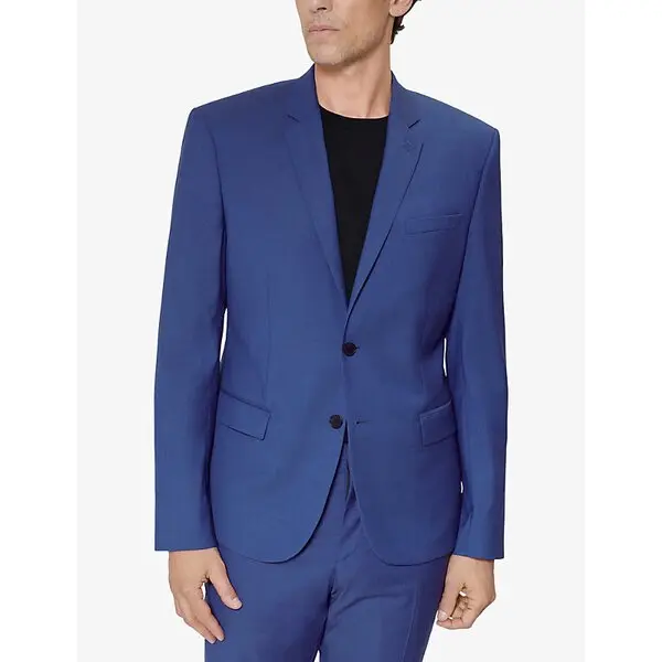 The Kooples Single-breasted Notch-lapel Wool Blazer - Blue