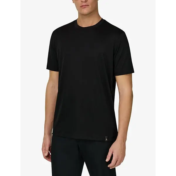 Boggi Milano Crewneck Regular-fit Cotton-blend T-shirt
