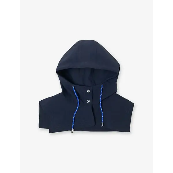 Maje Shell Hood With Drawstring - Navy