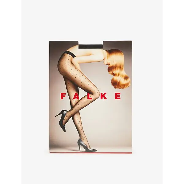 Falke Dot 15 Denier Stretch-knit Tights - Black