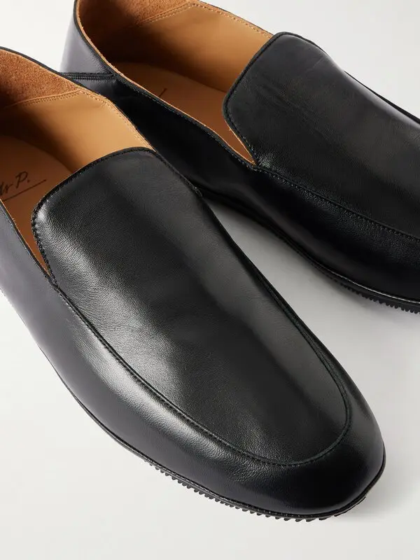 Mr P. Leather Espadrilles - Black